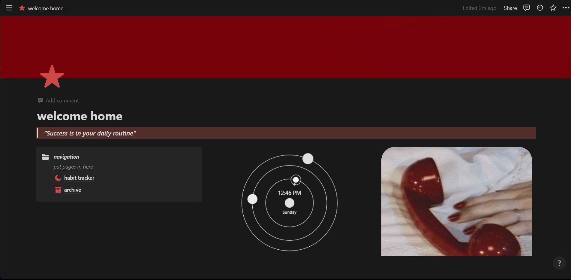 Pretty Red Aesthetic Notion Template With Habit Tracker - Etsy