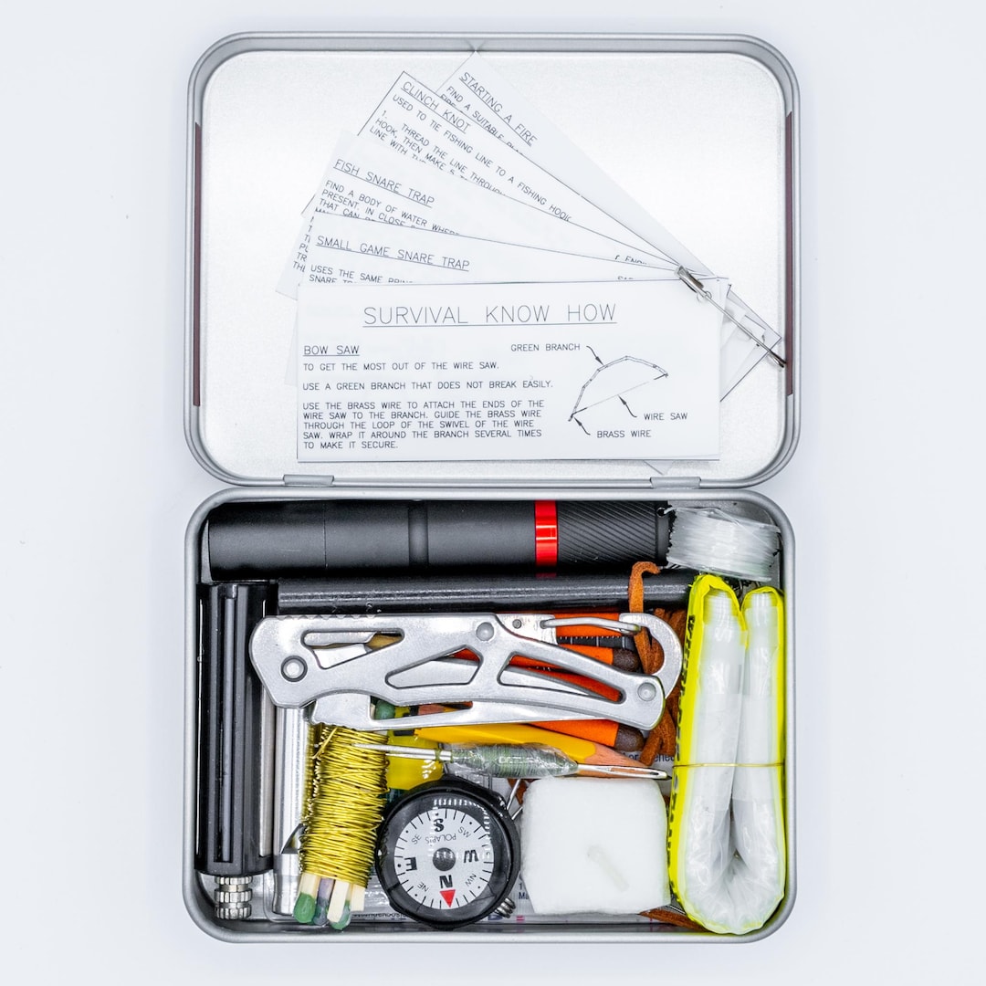ULTIMATE XXL Limited Edition 90 Pc EDC Survival Tin Kit With Life ...