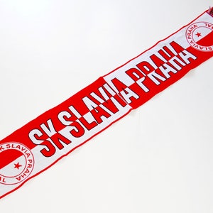 Scarf Sk Slavia Praha Football Club Handmade Supporter Champions ...