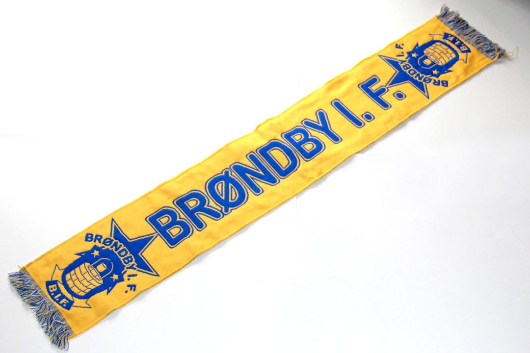 Scarf Brondby Denmark Calcio Football Club Handmade Supporter Champions ...