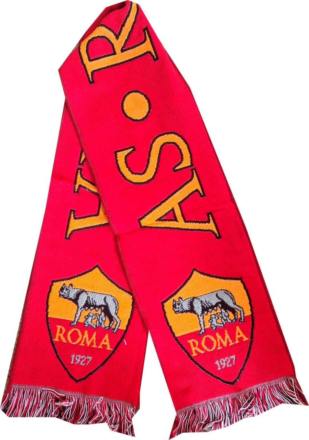 Scarf as Roma Italy Calcio Football Club Handmade Supporter Champions ...