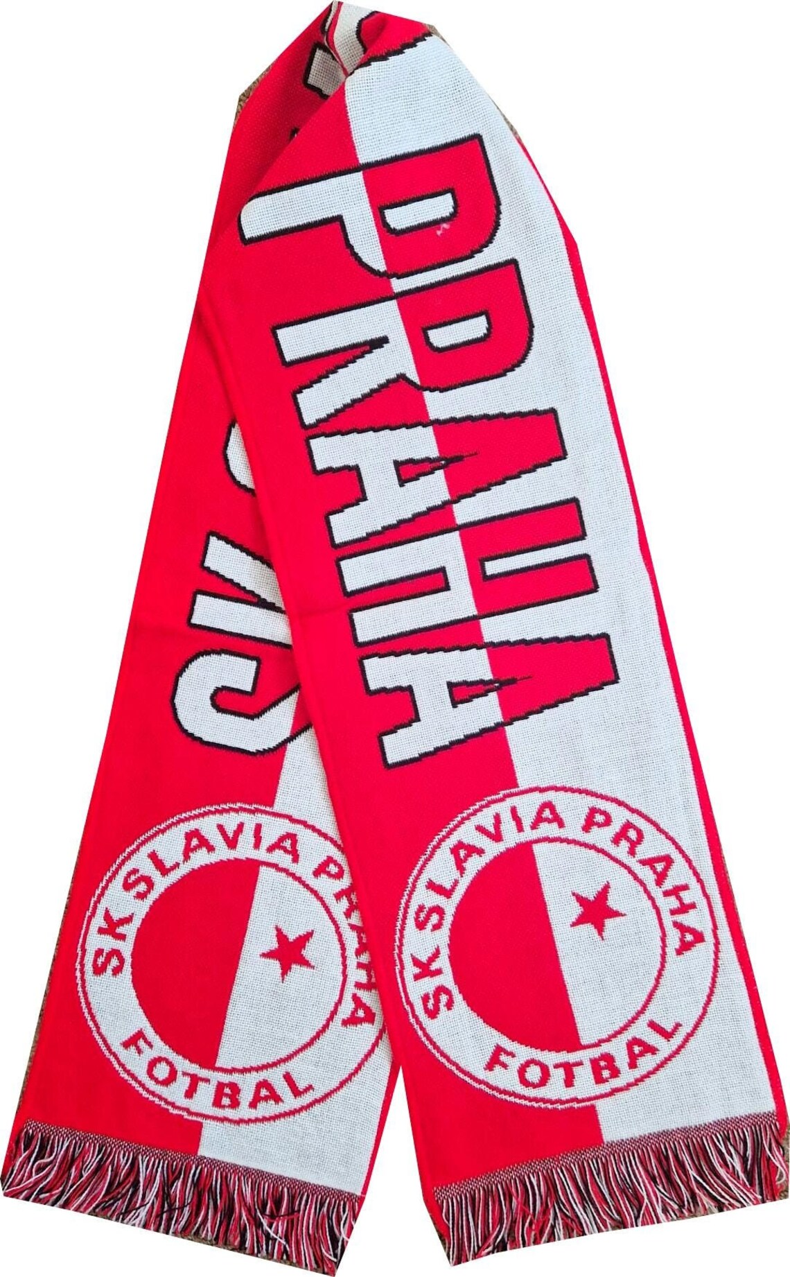 Scarf Sk Slavia Praha Football Club Handmade Supporter Champions ...