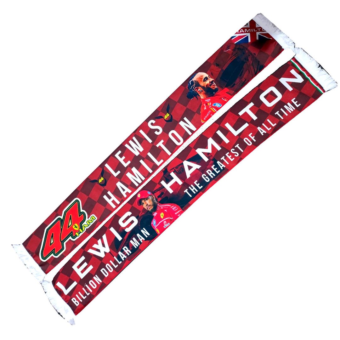 Scarf Lewis Hamilton Ferrari Formula 1 Fan Supporter 2 Sides Scarves ...