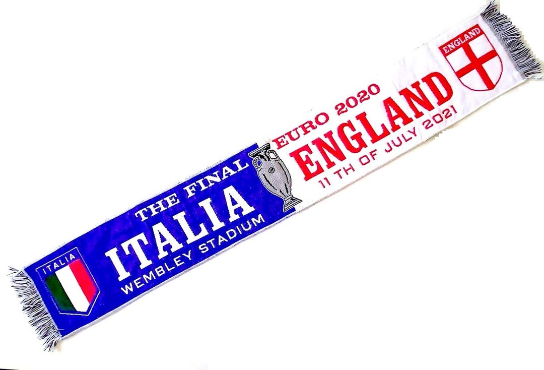 Scarf Italia Vs England Euro 2020 Final Handmade Supporter Champions ...