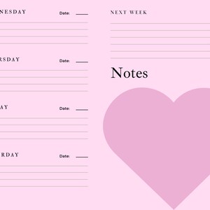 Weekly Content Calendar - Etsy