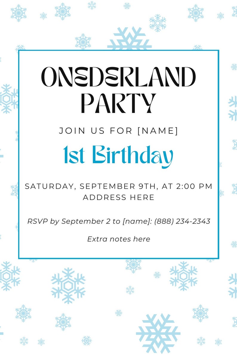 Onederland Birthday Party Invitation Templates - Etsy