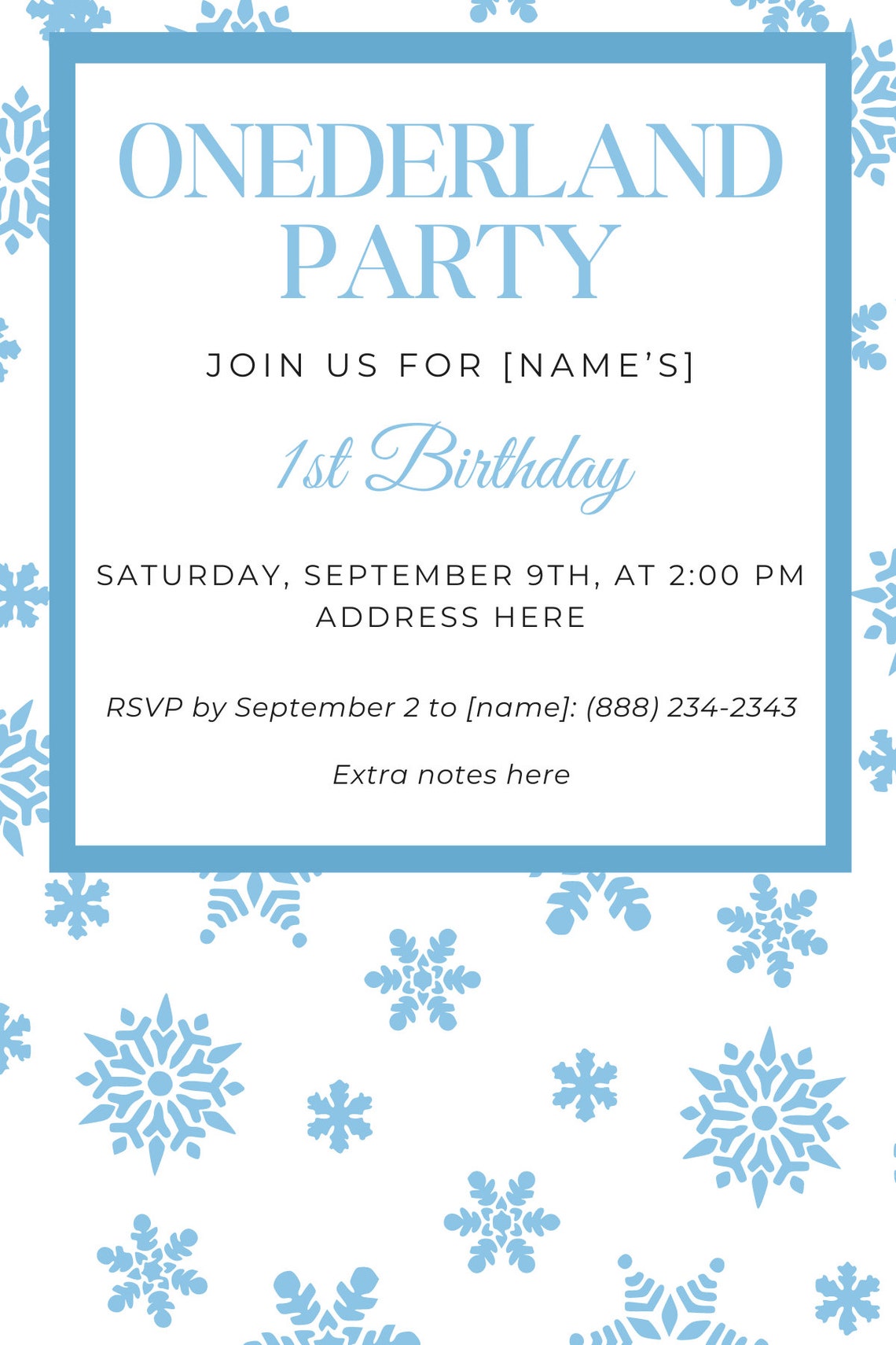 Onederland Birthday Party Invitation Templates - Etsy
