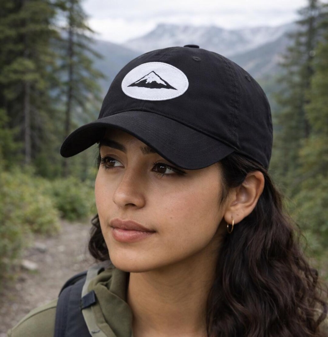 Volcano Leather Patch Dad Hat - Etsy