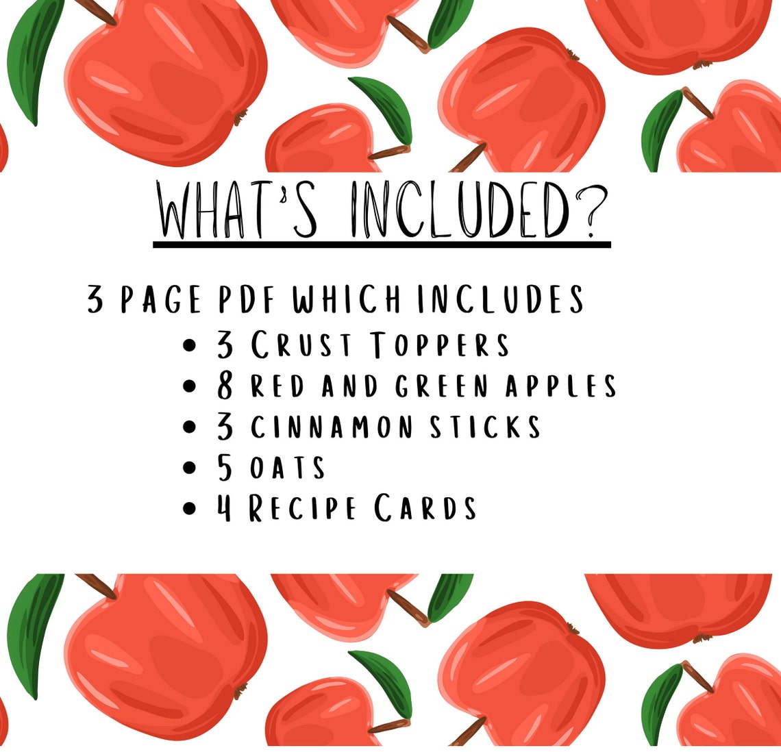 Printable Apple Pie Activity-pretend Play Apple Pie-printable Apple Pie ...