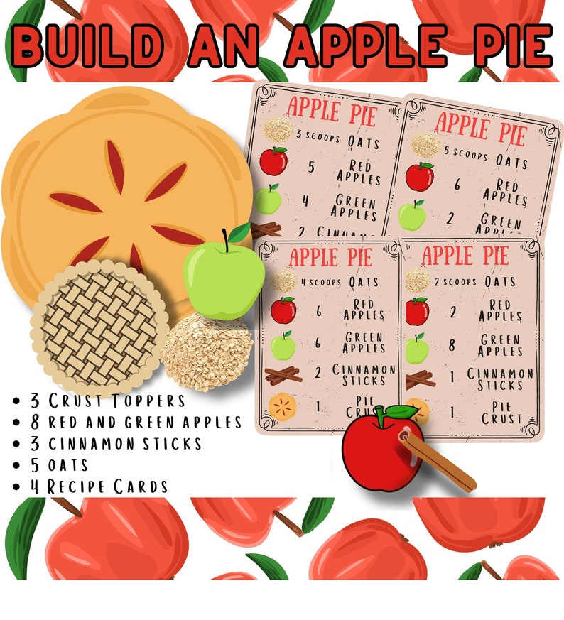 Printable Apple Pie Activity-pretend Play Apple Pie-printable Apple Pie ...