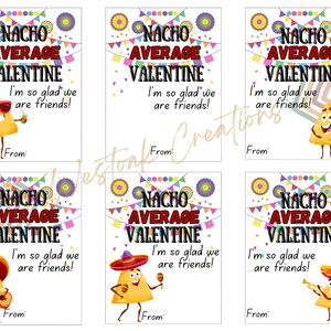 Chip Valentine's Day Card-nacho Average Valentine Card-printable Nacho ...