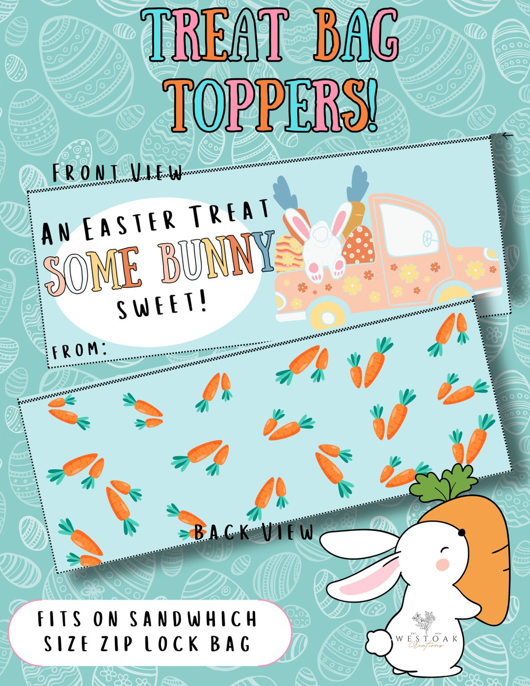 Printable Easter Treat for Some Bunny Sweet Bag Topper-easter Treat Bag ...