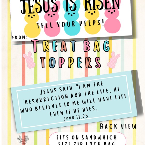 Easter Bag Toppers - Etsy