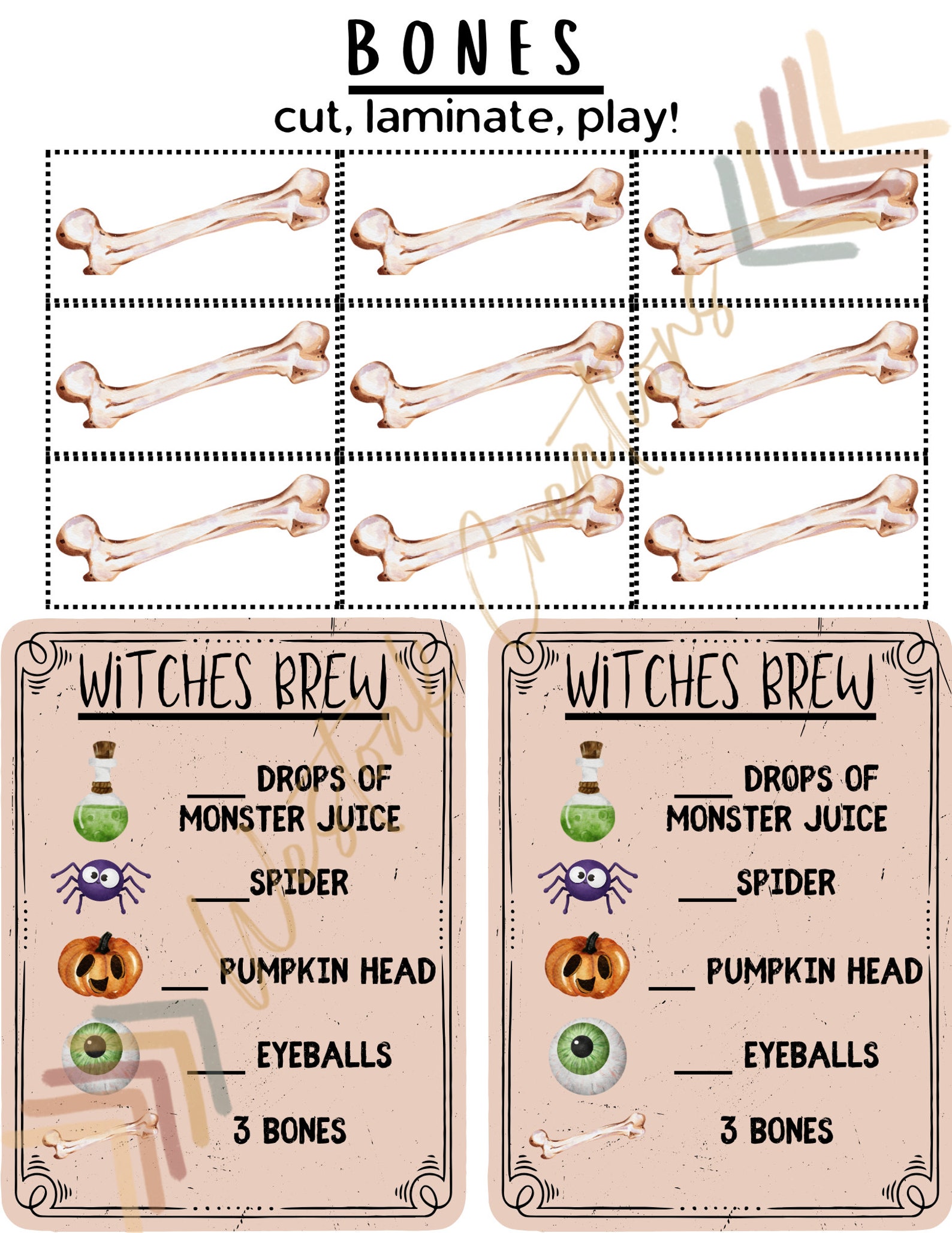 Witches Brew Dramatic Play, Witches Brew Pretend Play, Counting ...