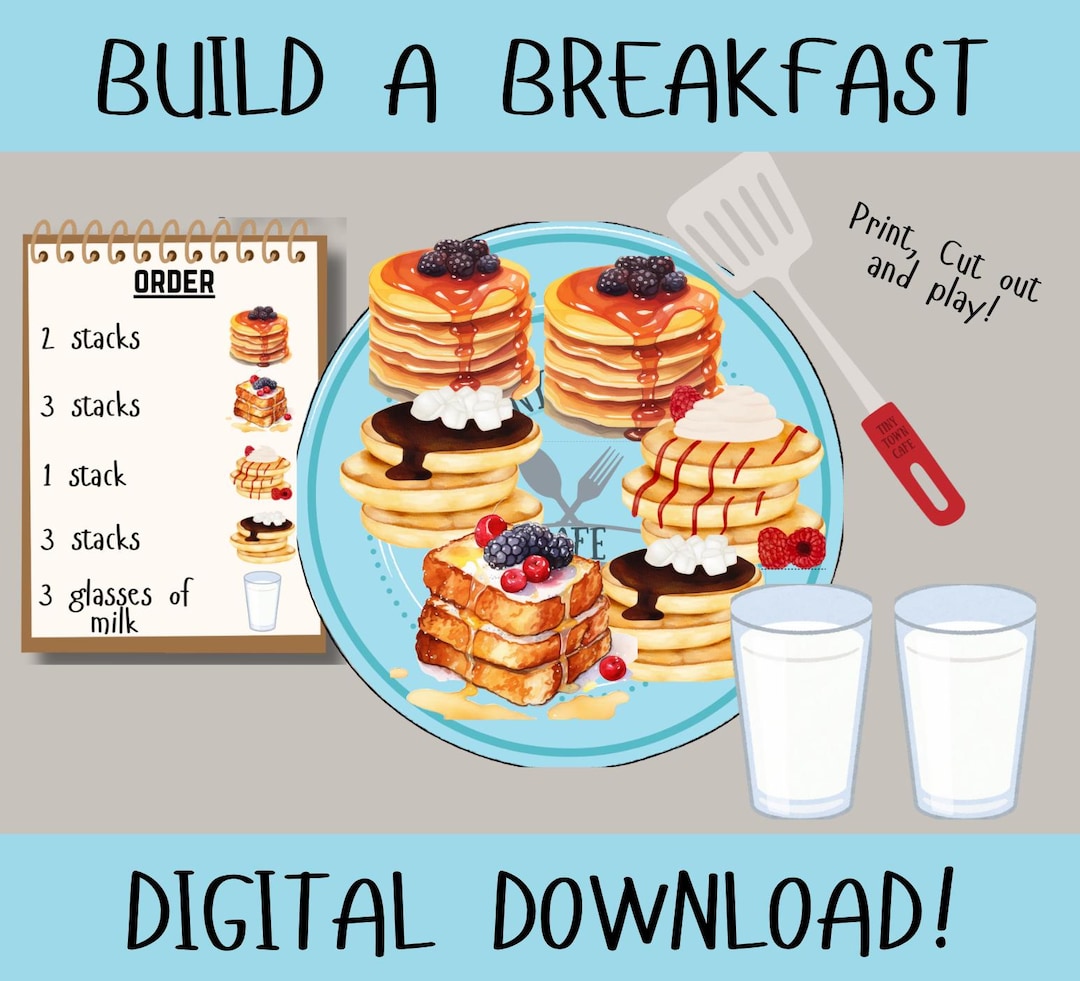 Build a Breakfast Counting Game-pancake Counting Game-pancake Building ...