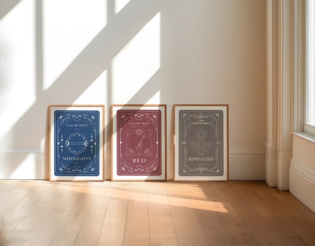 Taylor Swift Red Inspired Print, Tarot Style Album Art Poster, Vintage ...