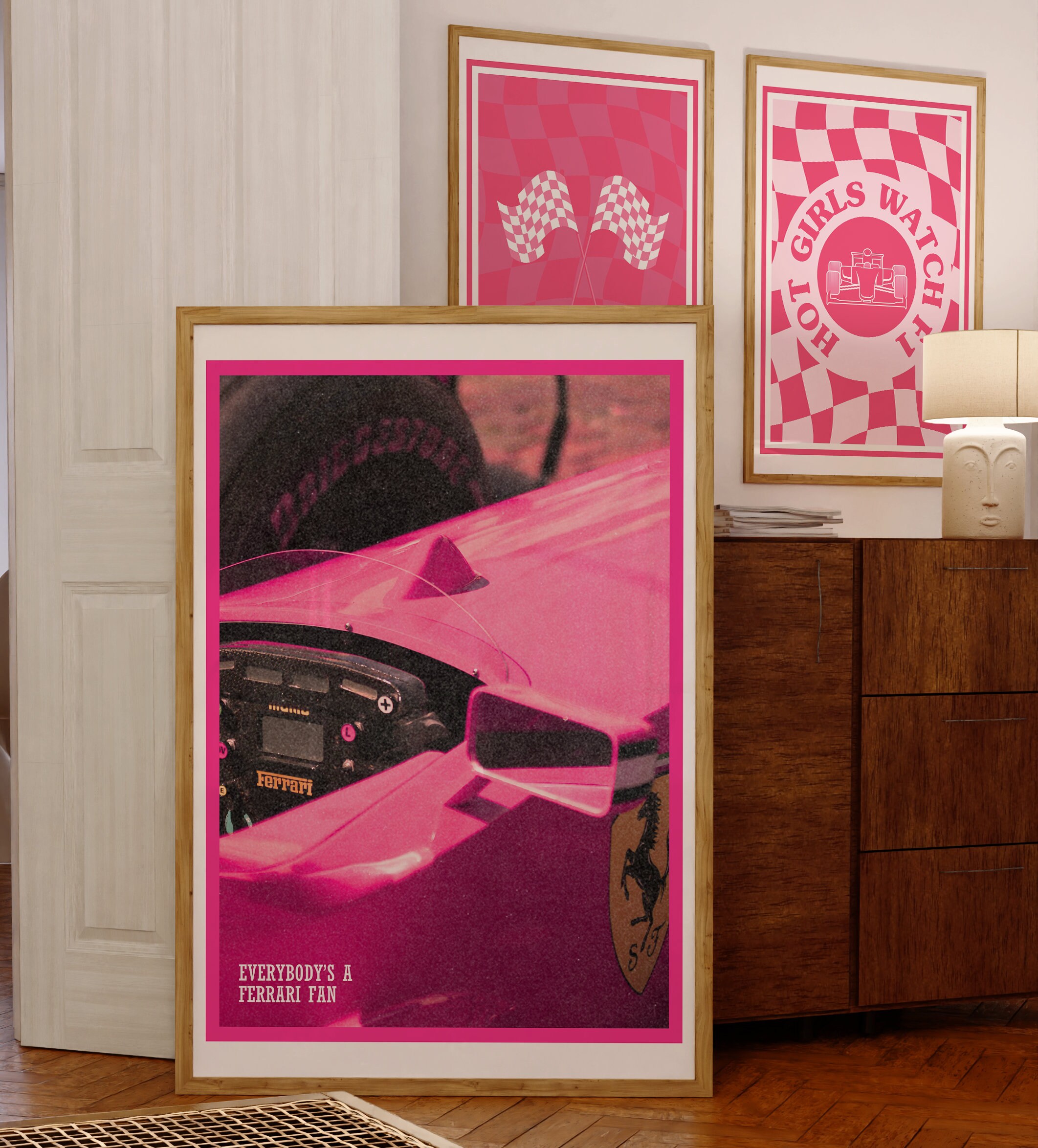 Vintage Ferrari F1 Wall Art Poster, Aesthetic Formula 1 Decor, F1 Race ...