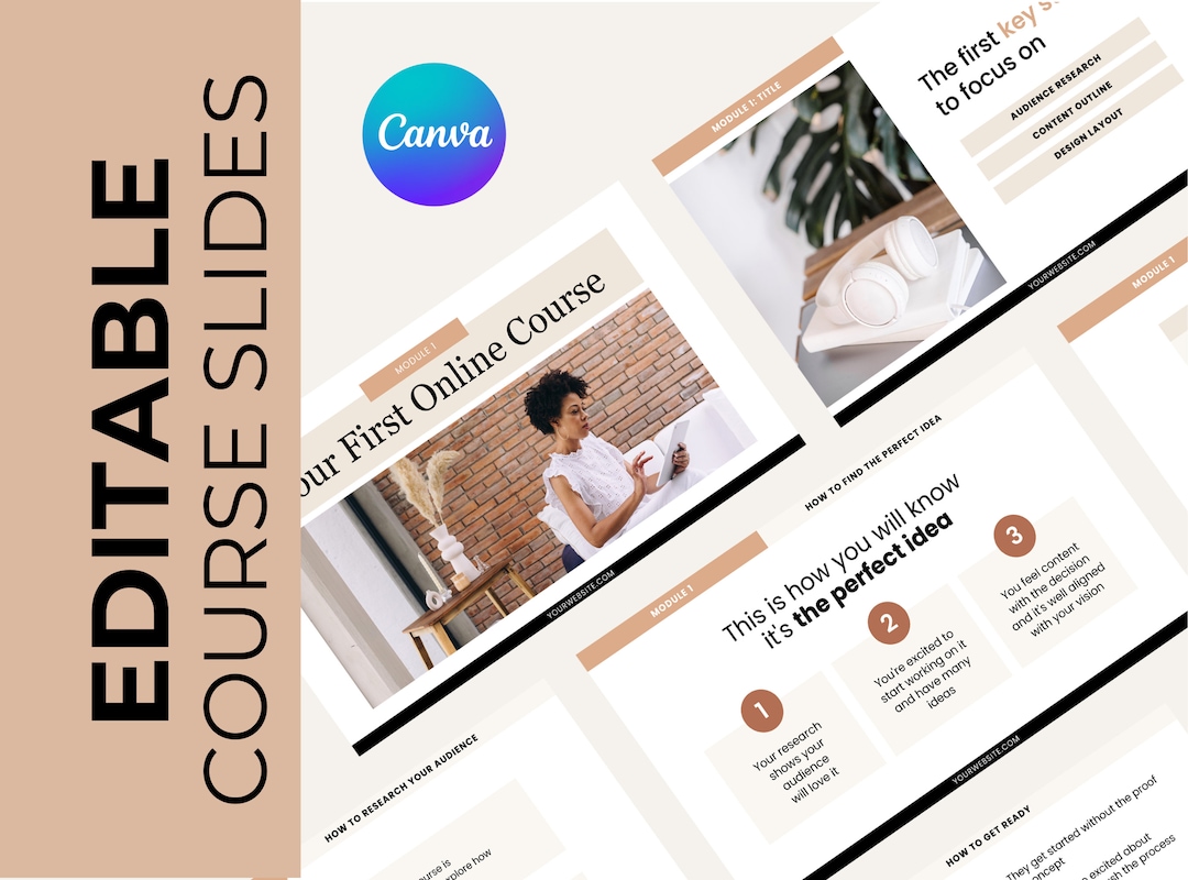 Editable Canva Slide Deck Template Canva Course Slide - Etsy Australia