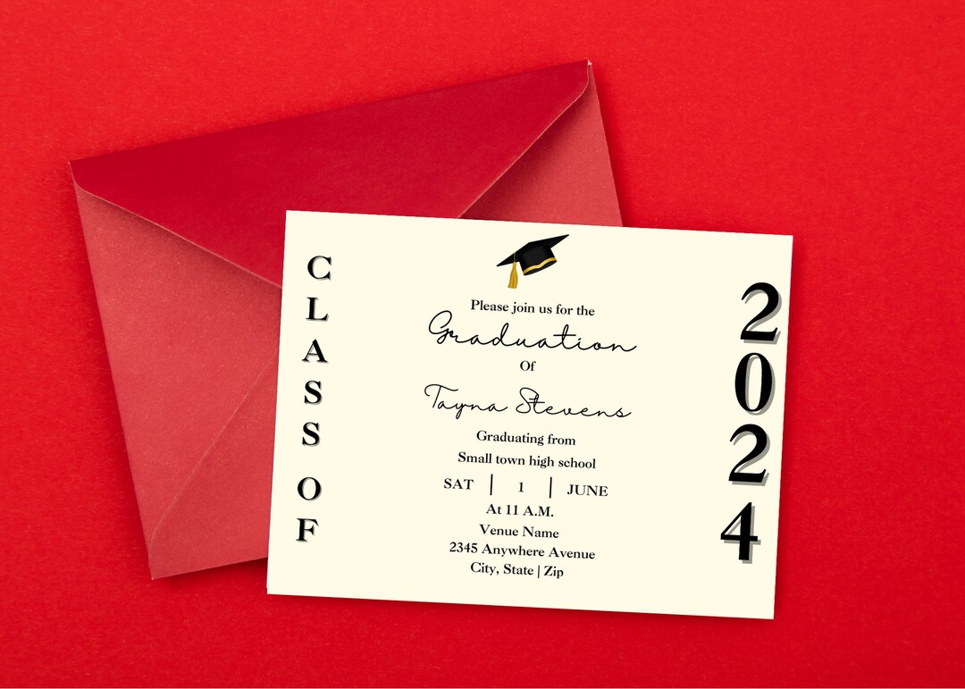 2024 Graduation Template - Etsy
