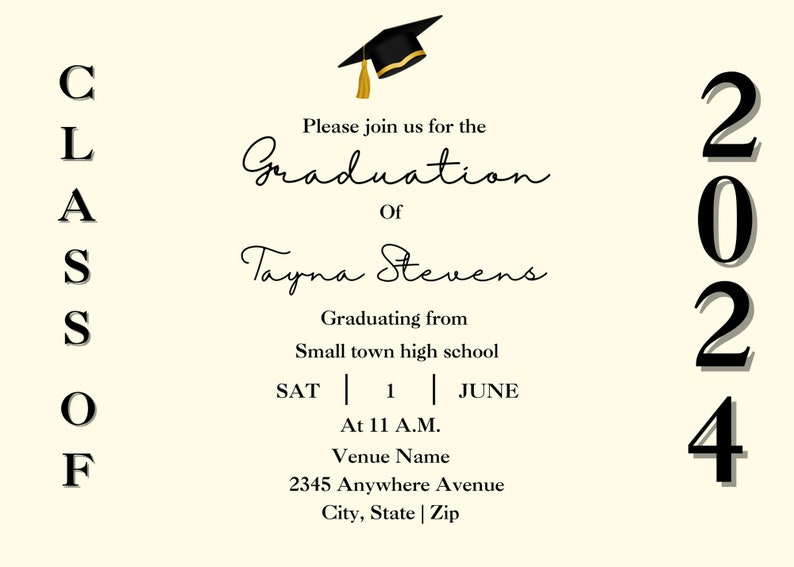 2024 Graduation Template - Etsy