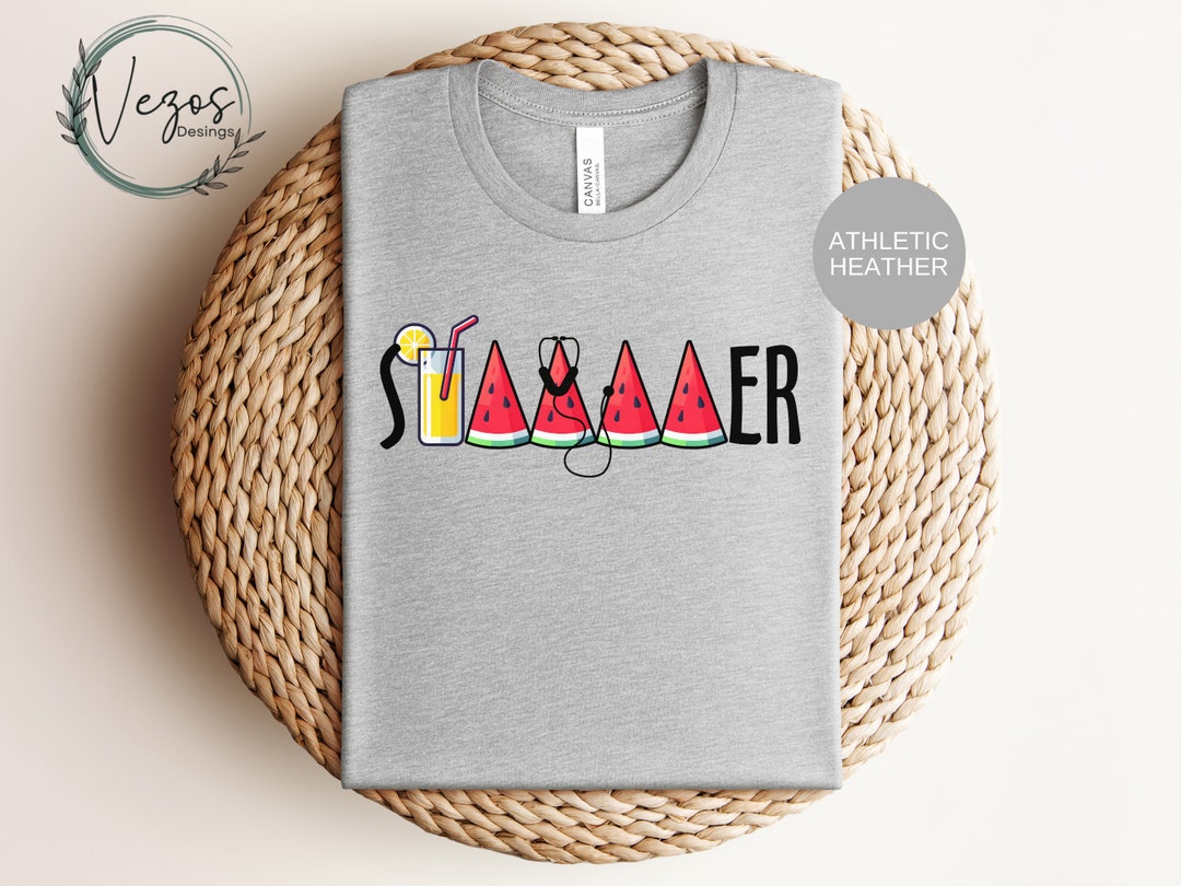 Summer Nurse Shirt, Nurse Summer, Watermelon Shirt, Cute School Nurse ...