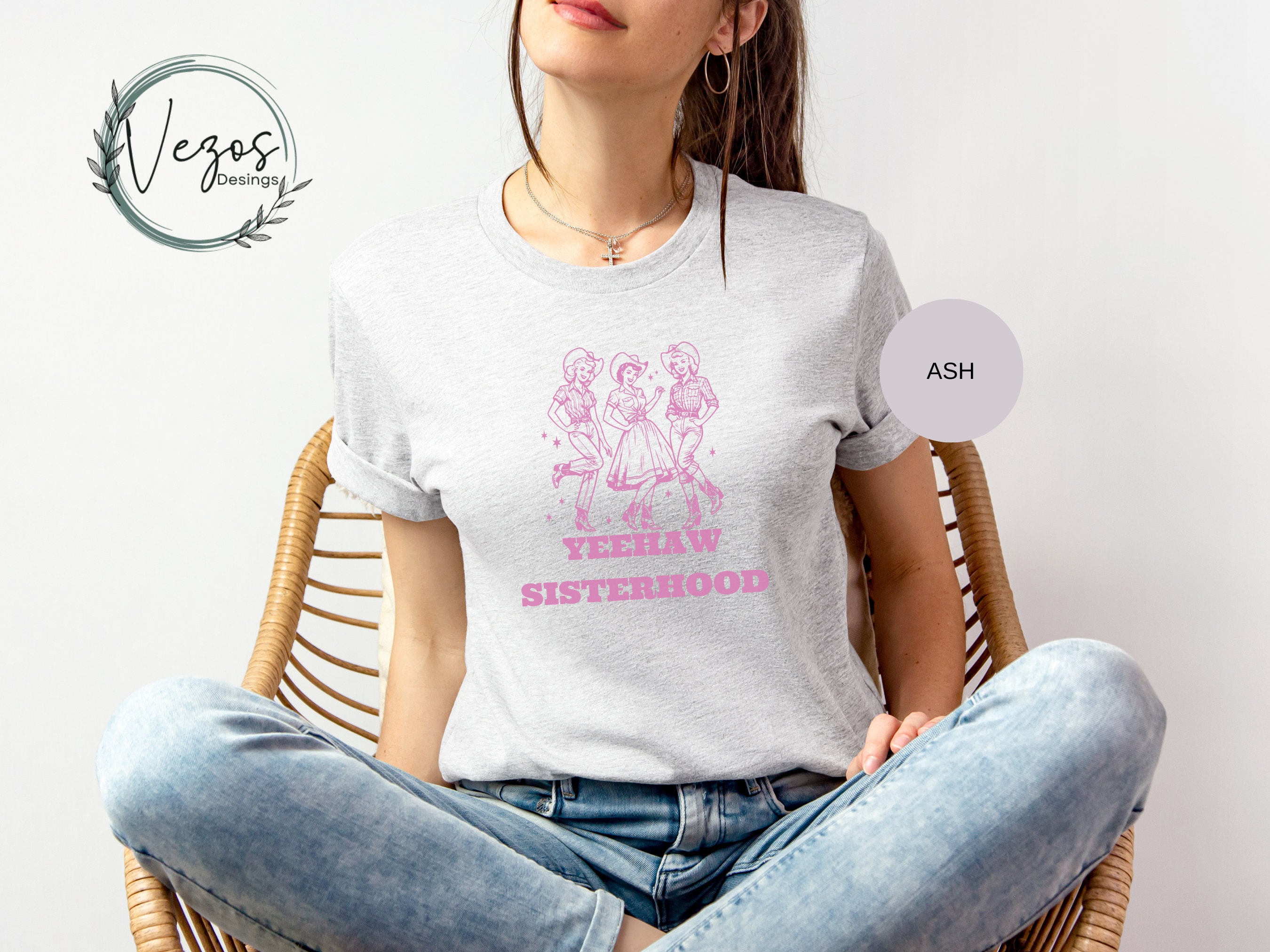 Yeehaw Sisterhood Western Pink Shirt, Cowgirl Shirt, Gift for Sister ...