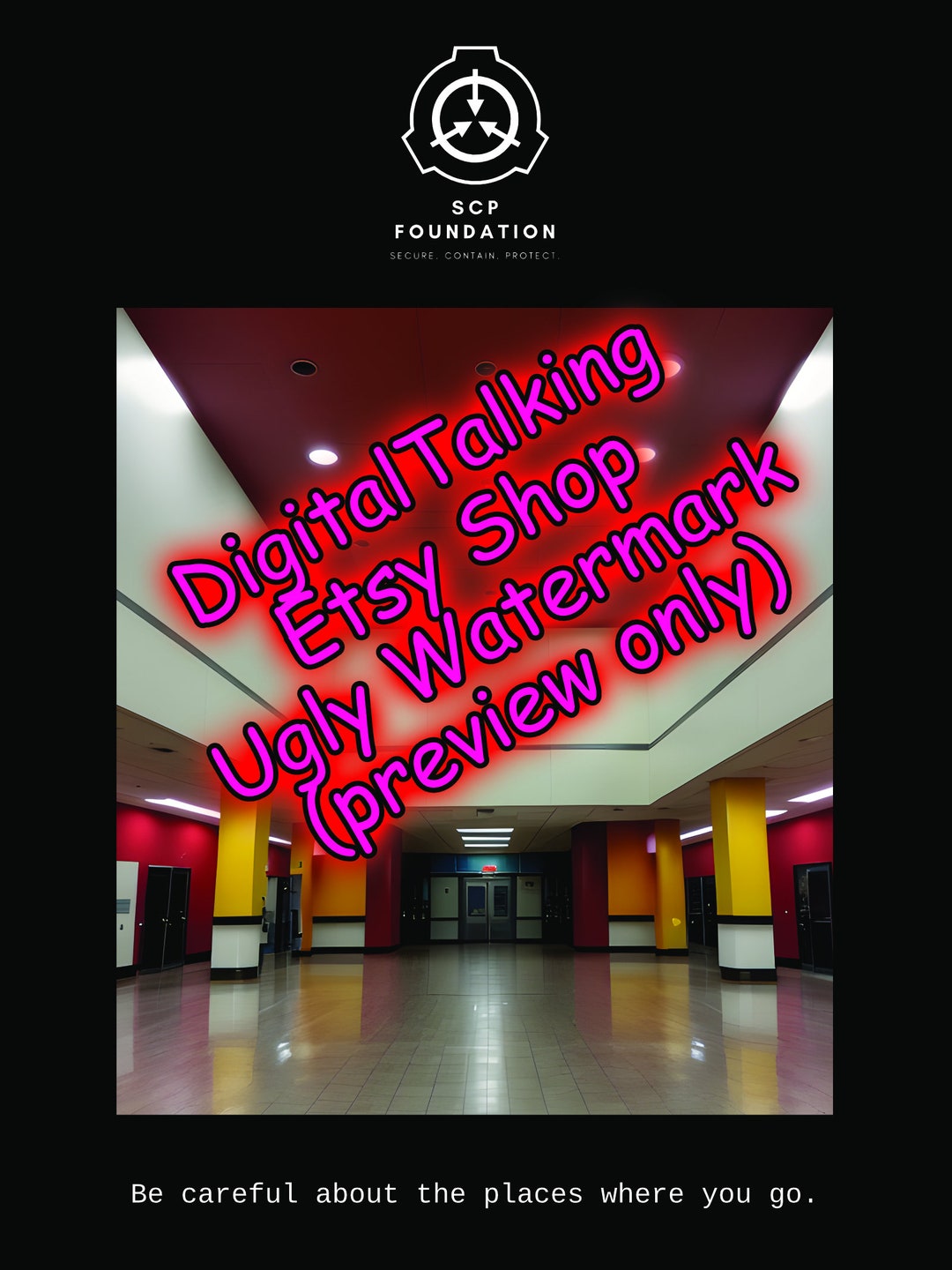 SCP Fan Poster for Prevention, Ready to Print for Themed Decoration - Etsy