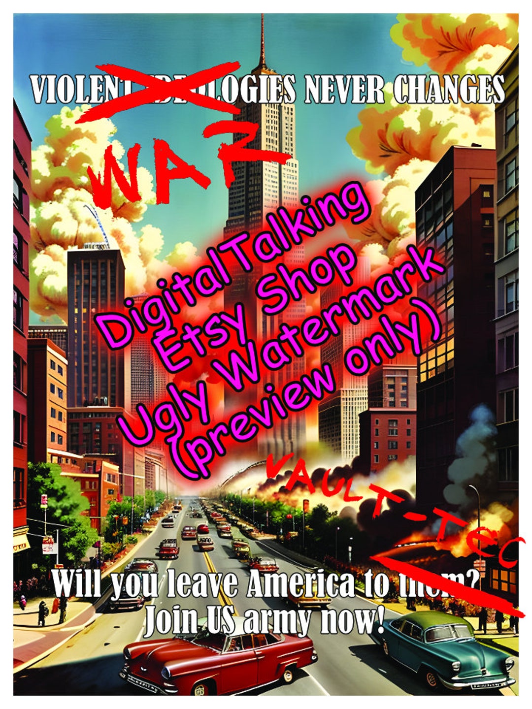 Fallout Fan Poster for Propaganda of United States of America Before ...