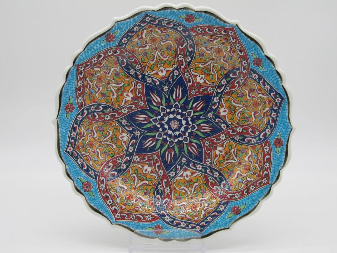 Handmade Ceramic Turkish Plate, Inspired by Old Ottoman Empire, Tulip ...