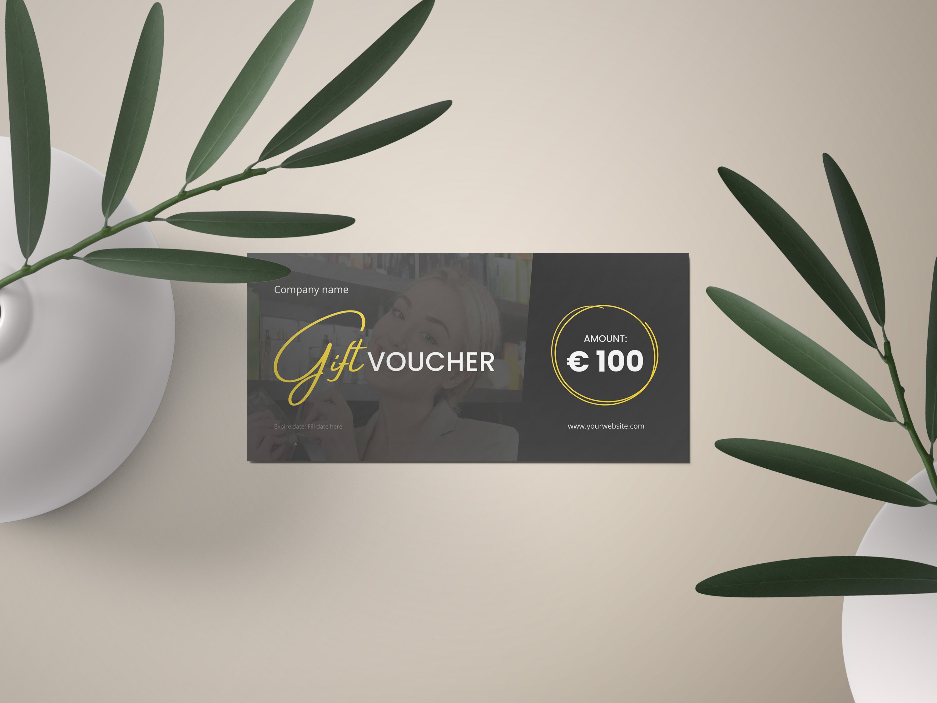 Printable Voucher Template Customizable Gift Certificate Design Instant ...