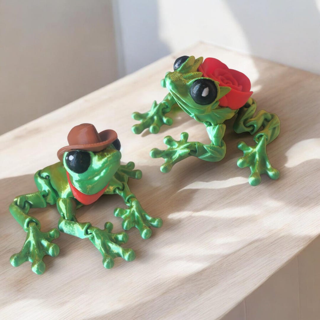 Cowboy Frog / Rose Frog Fidget Toy Collectible - Etsy