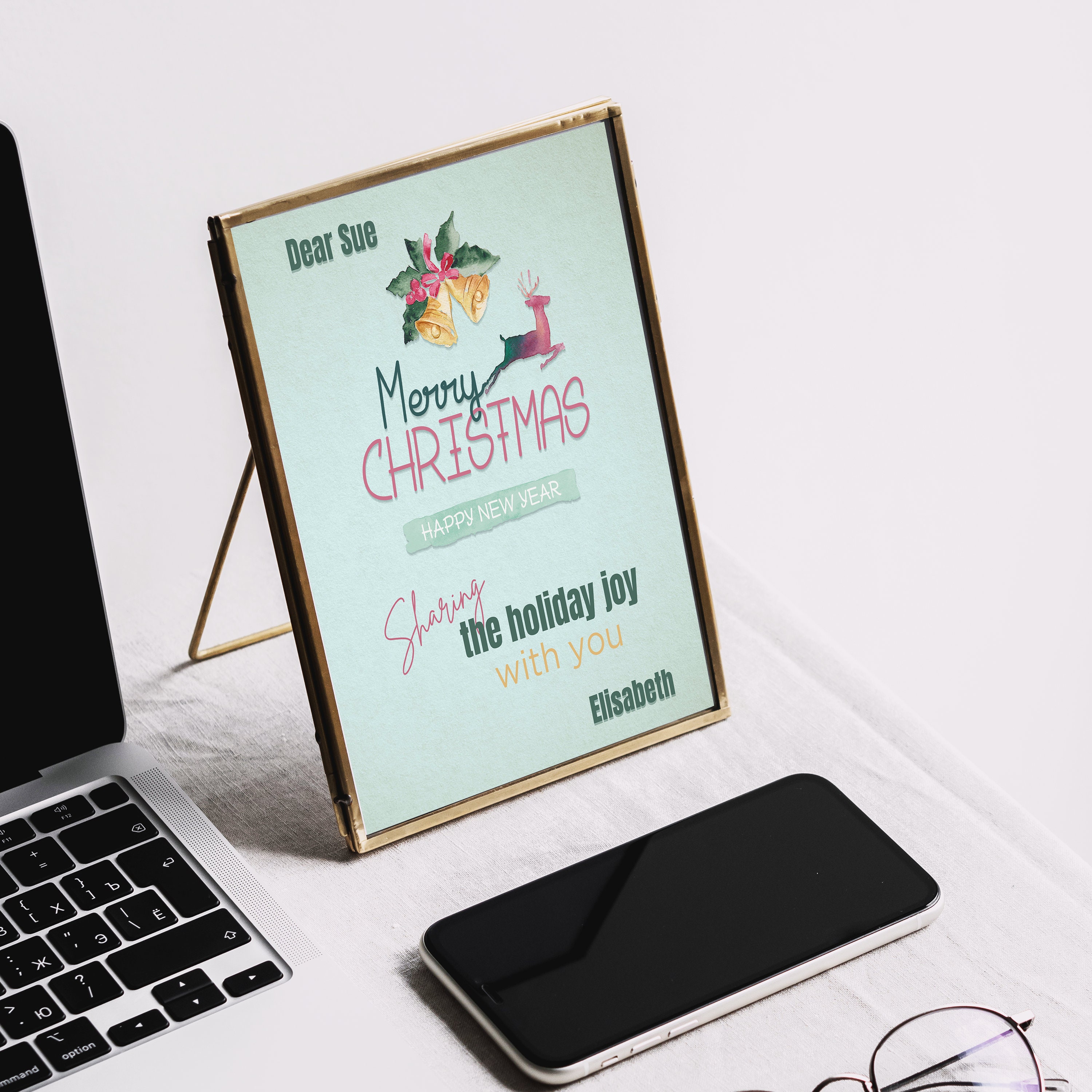 EDITABLE Christmas Gift Card Printable Template New Year, 8.5" X 11 ...