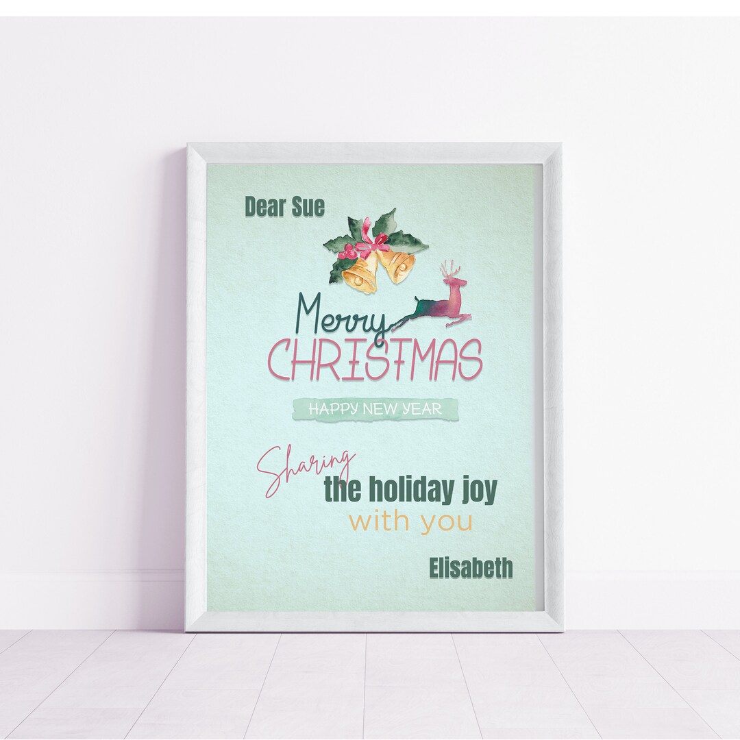 EDITABLE Christmas Gift Card Printable Template New Year, 8.5" X 11 ...
