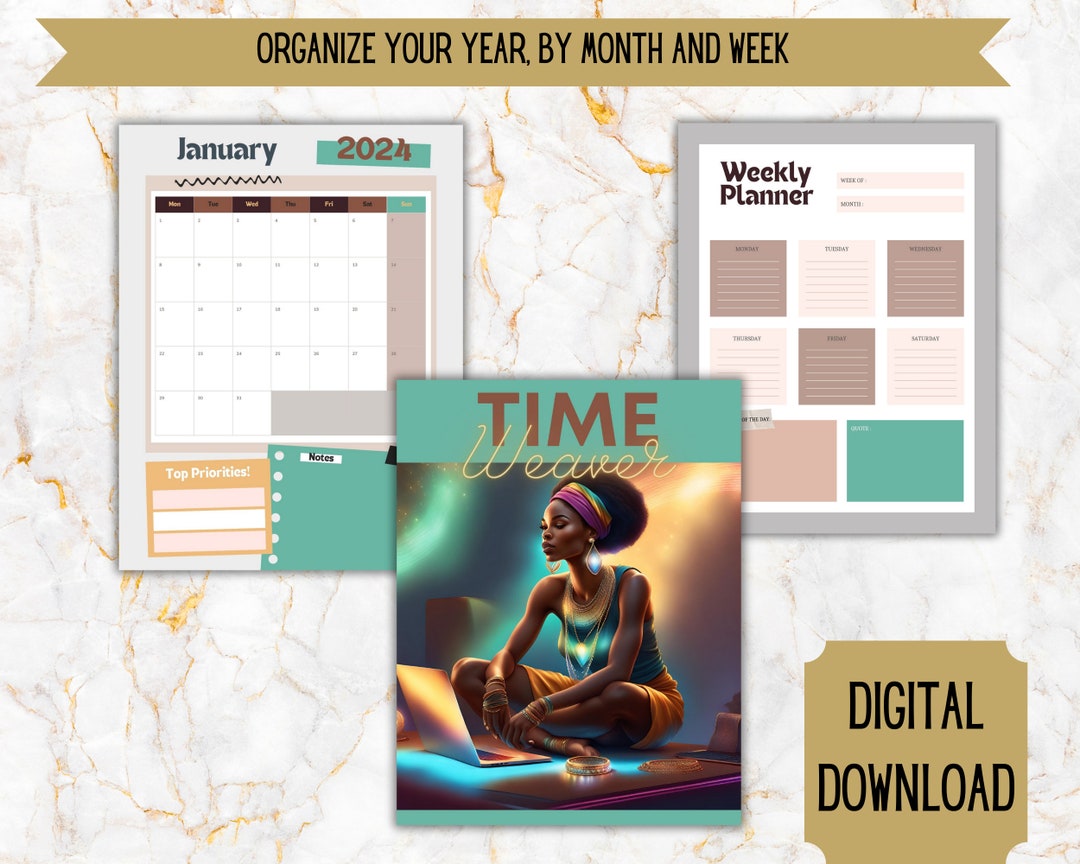 Time Weaver: Spark Your Creativity & Plan Your Dream Year! 2024 Digital ...