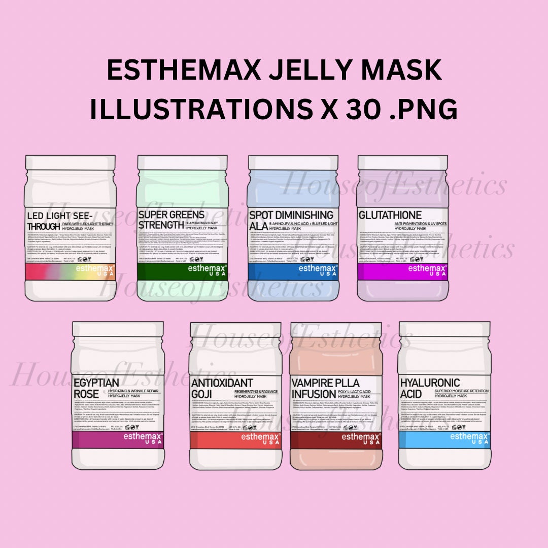 Esthemax Jelly Mask 30 Illustrations for Estheticians - Etsy