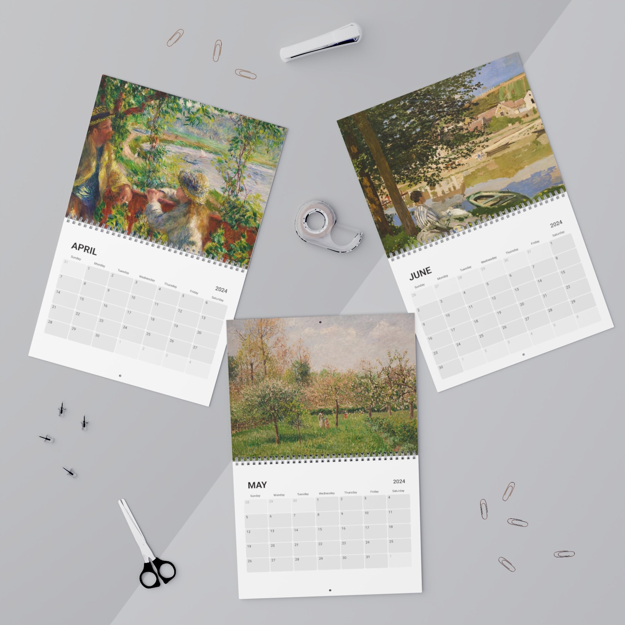 Wall Calendar 2024 of Impressionist Paintings Wall Calendar 2024 ...