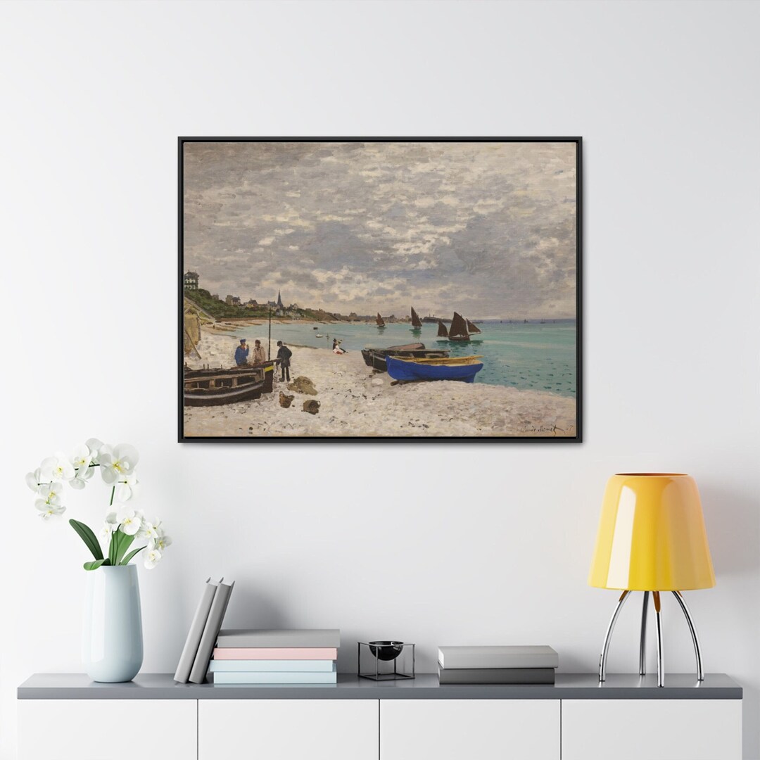 Claude Monet the Beach at Sainte-adresse 1867 Canvas Print - Etsy