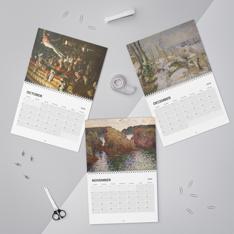 Famous Paintings Wall Calendar 2024 Impressionist Painters, Claude ...