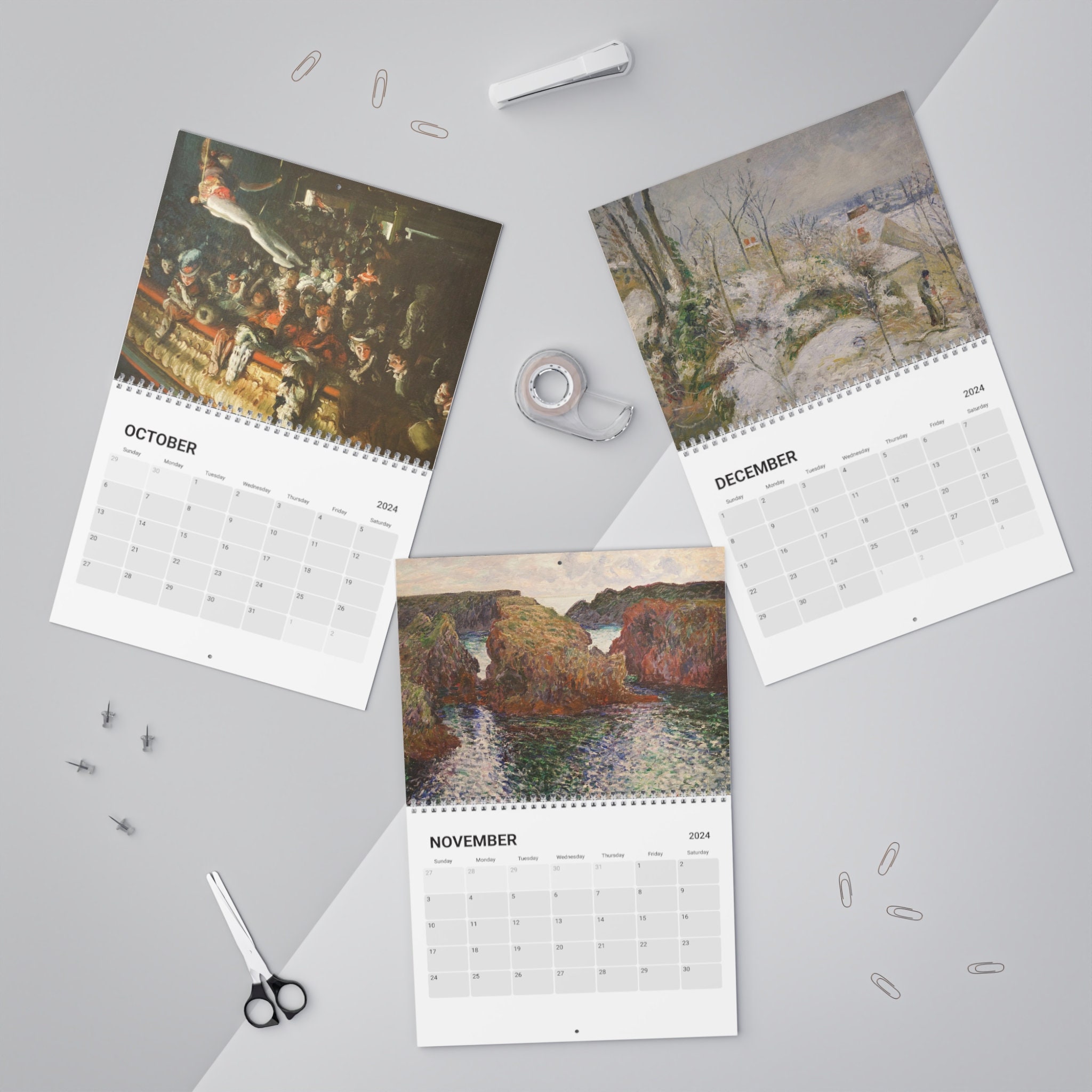 Famous Paintings Wall Calendar 2024 Impressionist Painters, Claude ...