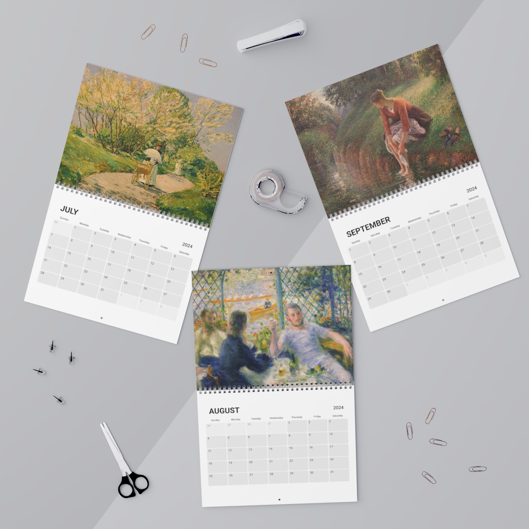 Famous Paintings Wall Calendar 2024 Impressionist Painters, Claude ...