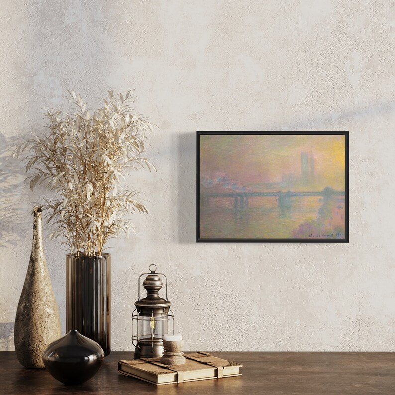Monet Print Monet Poster Claude Monet Oil Painting With Frame Wall Art ...