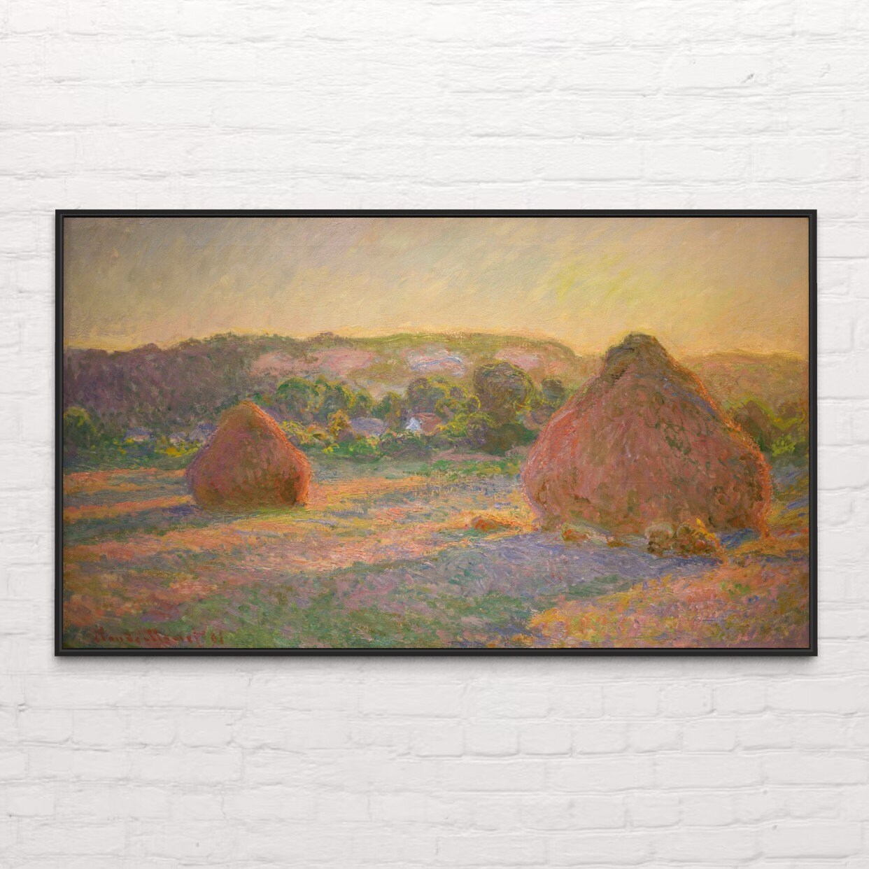 Monet Print Monet Poster Claude Monet Oil Painting With Frame Wall Art ...