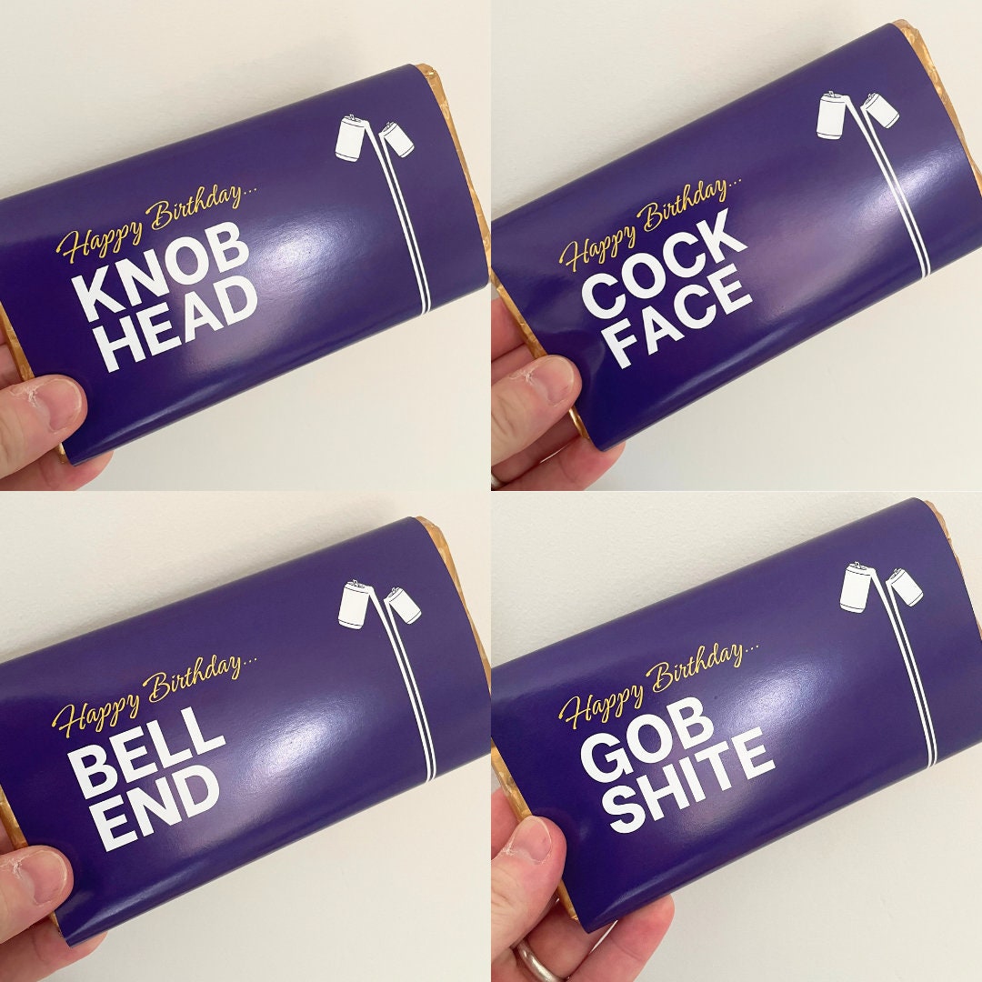 Rude Happy Birthday Chocolate Bar - Etsy UK