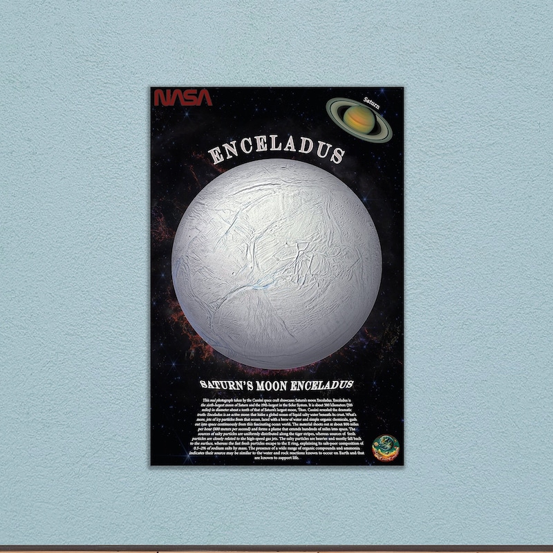 Nasa Enceladus Poster - Etsy