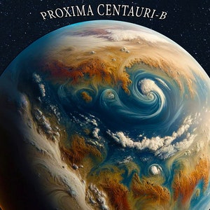 Proxima Centauri B Exoplanet Infographic Poster. Sci-fi Wall Art Print ...