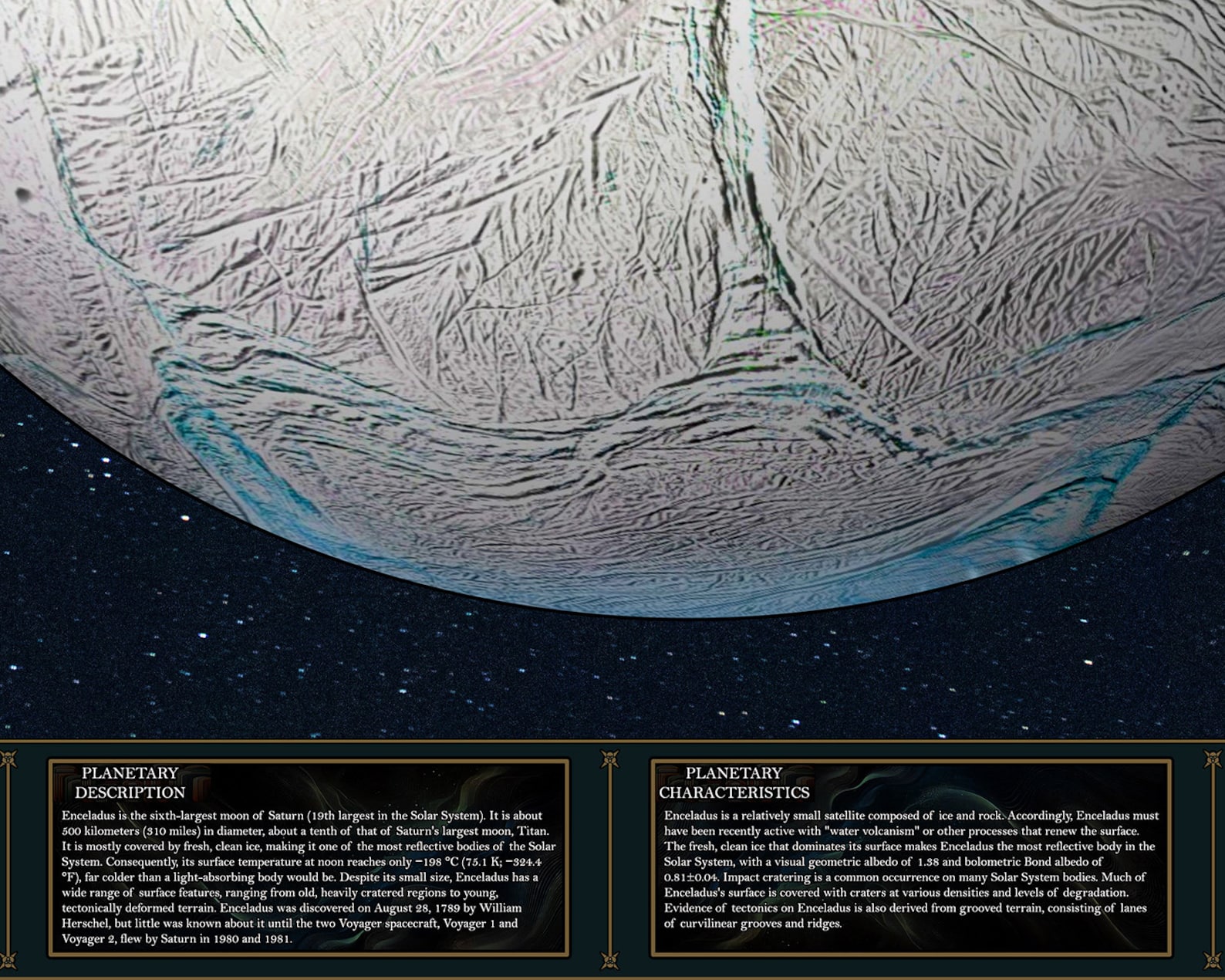 Enceladus Saturn Moon Infographic Poster: NASA Sci-fi Wall Art (digital ...