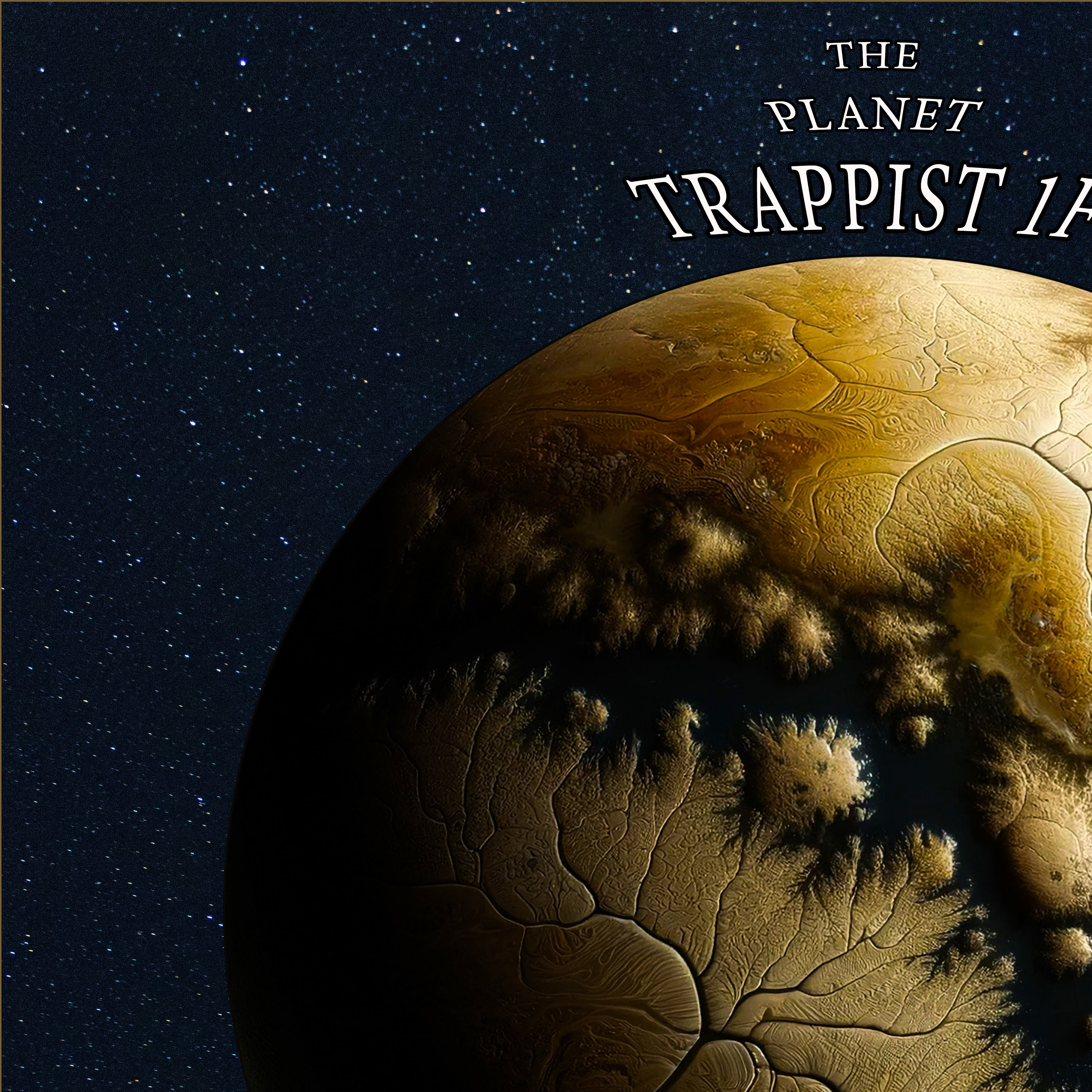 Trappist-1f Exoplanet Infographic Poster. Sci-fi Wall Art Print, High ...