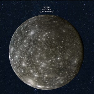 Callisto, Jupiter's Moon Infographic Poster. Sci-fi Wall Art Print ...