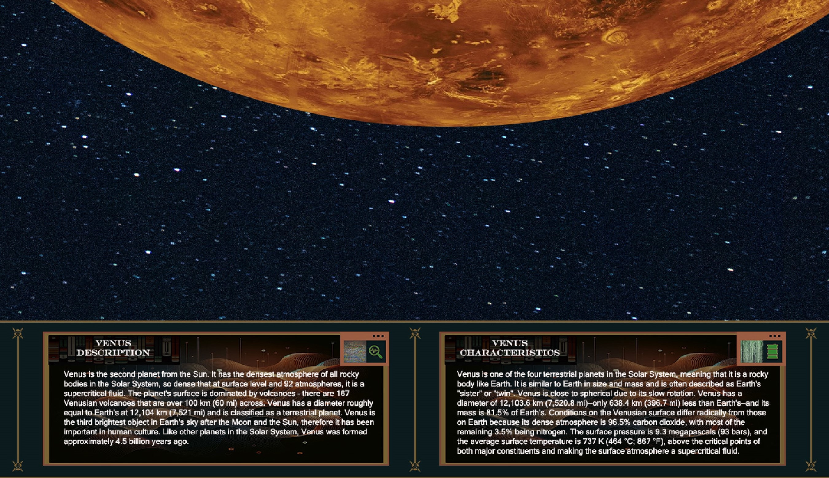 Planet Venus Infographic Poster. Sci-fi Wall Art Print, High-quality ...