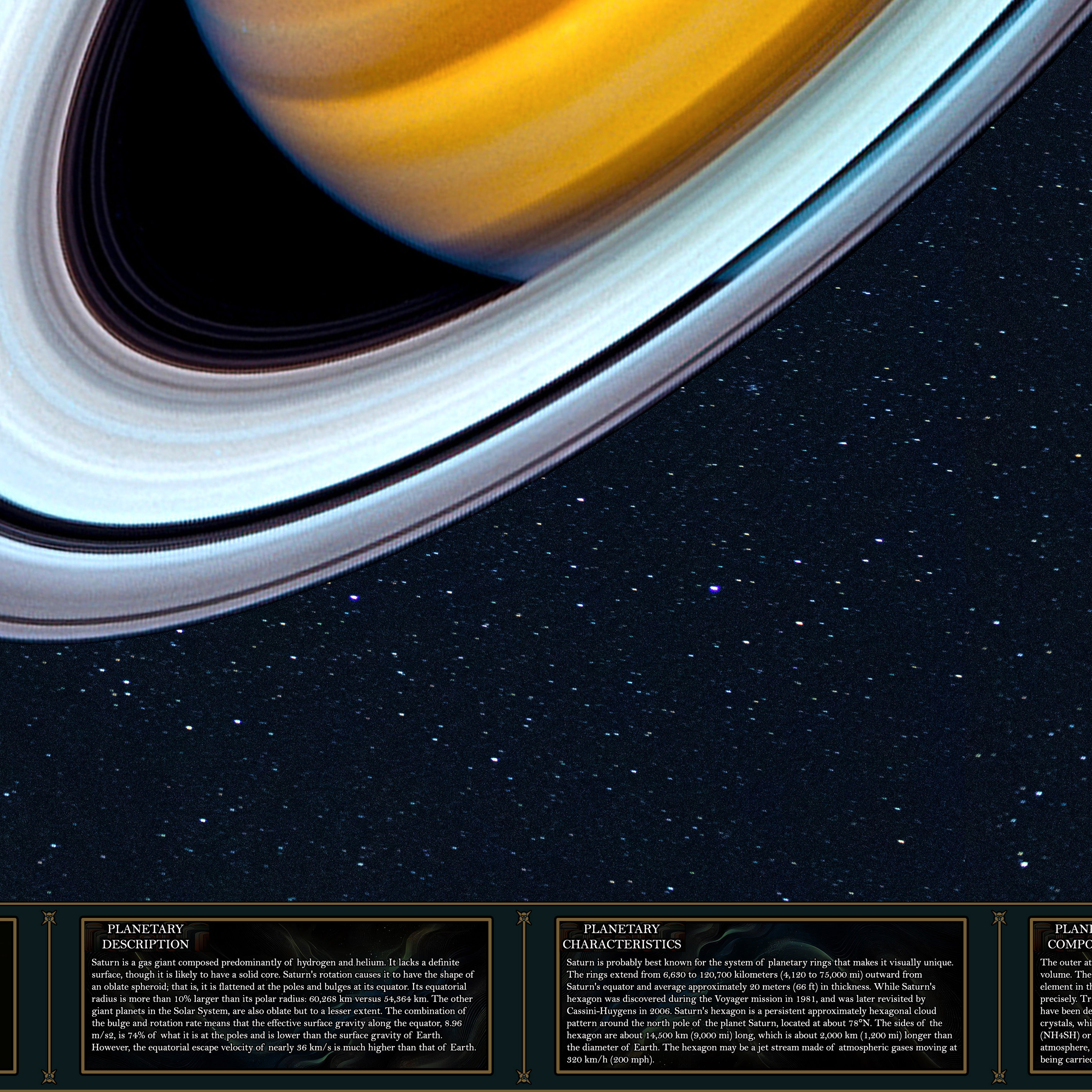 Planet Saturn Infographic Poster: NASA Sci-fi Wall Art (digital ...